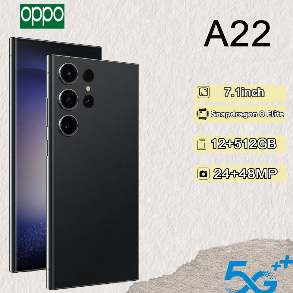 สมาร์ทโฟน opp0 A22 หน้าจอใหญ่ 7.1 นิ้ว 12+512GB ประสิทธิภาพสวยงามทัน ...