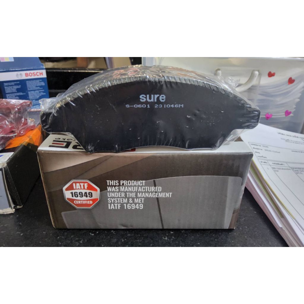 ผ้าเบรกชัวร์ Sure Brake สำหรับ Toyota Isuzu Nissan Ford Honda | Shopee ...