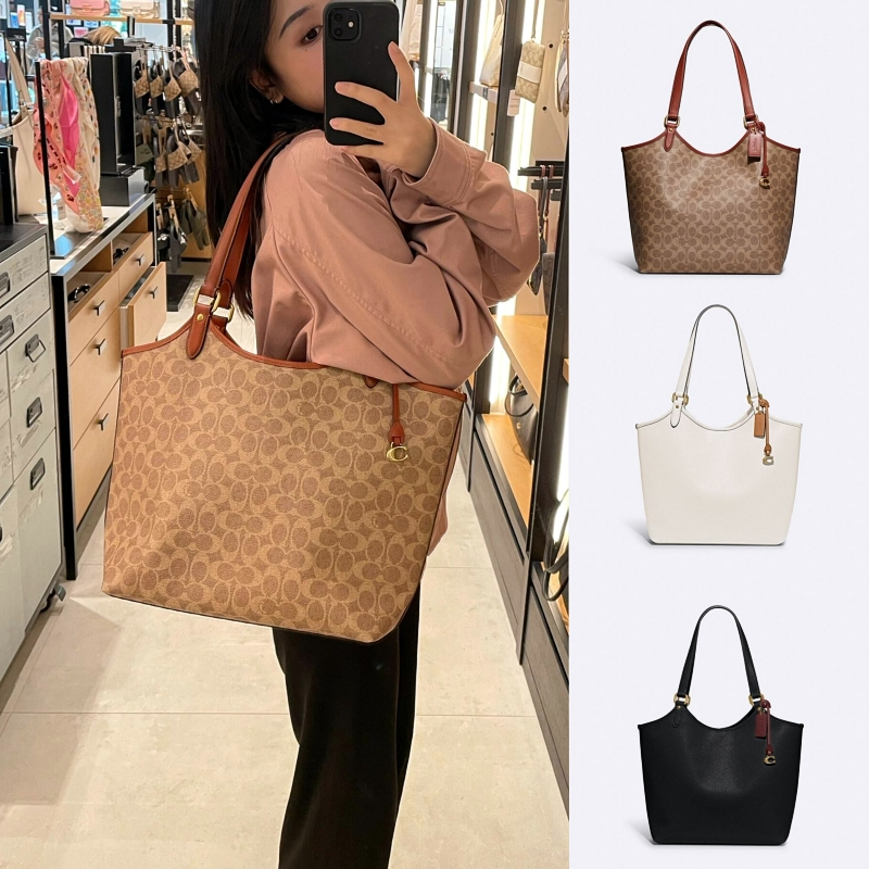 [ของแท้ 100%]COACH DAY TOTE BAG กระเป๋าโททหนังวัวผู้หญิง ขนาดใหญ่จุเยอะ ...