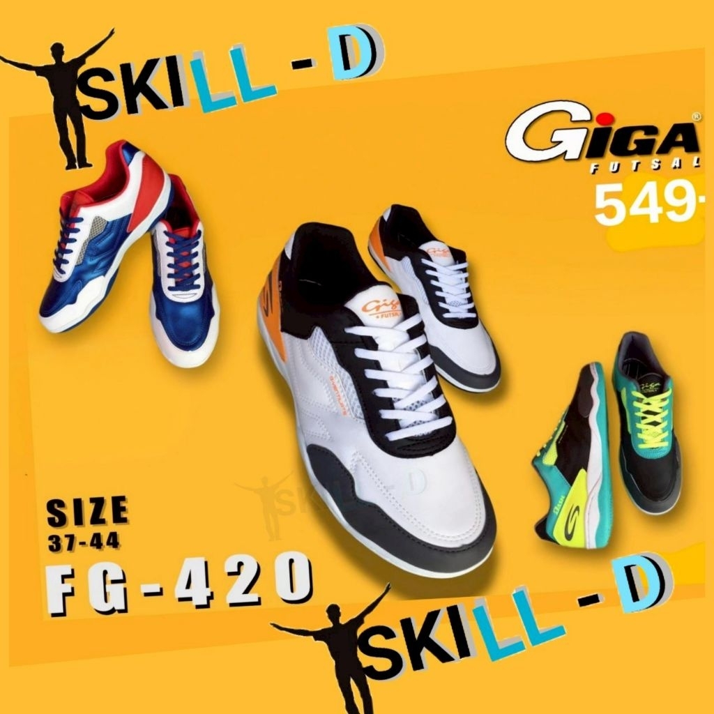รองเท้าฟุตซอลGIGA FUSAL FG420 รองเท้าใหม่ ฟุตซอลคุณภาพดี ฟุตซอลสีขาว ...