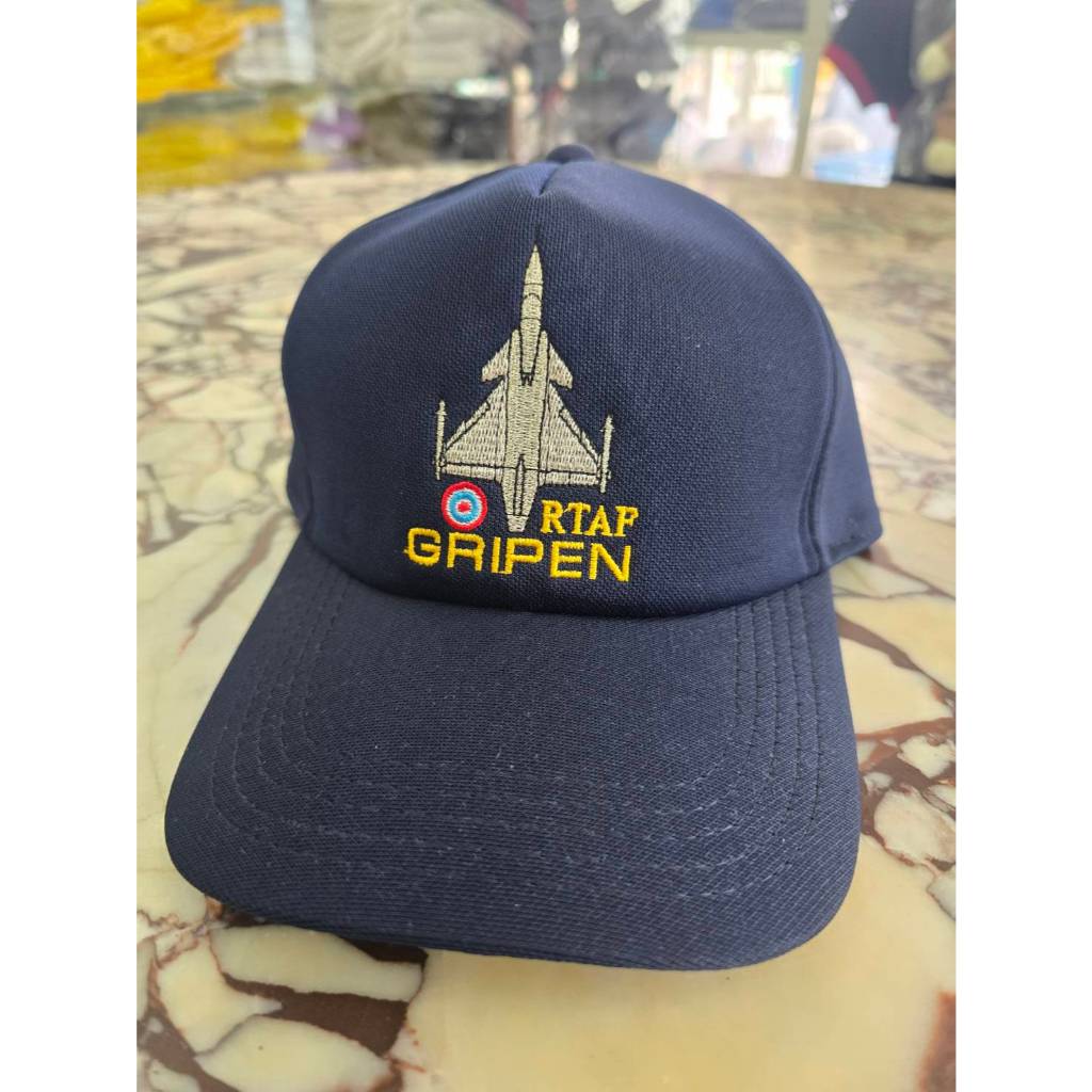 หมวกแก๊ปสีกรมท่าปักลาย GRIPEN | Shopee Thailand