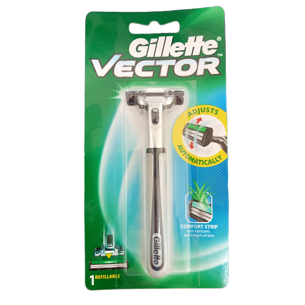 Gillette Vector ยิลเลตต์ เวคเตอร์ มีดโกน 1 ด้าม 1 Razor ใบมีดโกนพร้อม ...