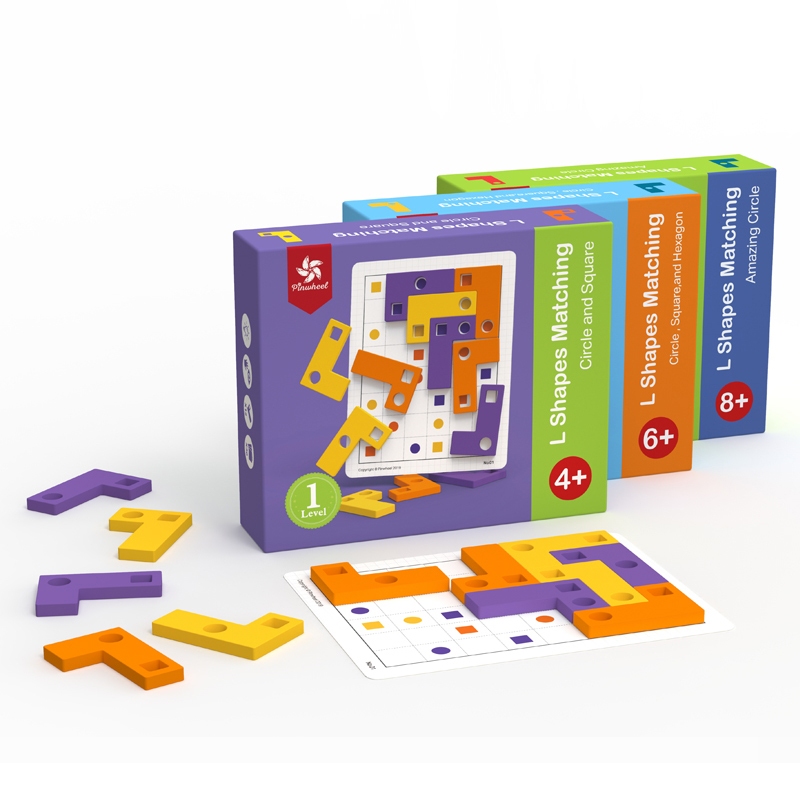 Pinwheel L Shape Matching Game เกมปริศนาบล็อกไม้(ตัวL) | ของเล่นเสริม ...