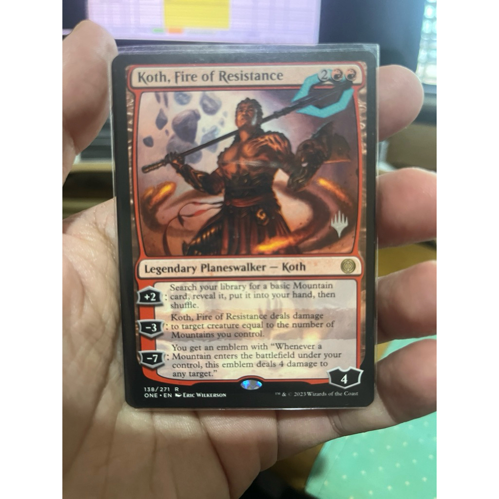 การ์ด MTG Koth, Fire of Resistance Red Magic the gathering EDH รุ่น ONE ...