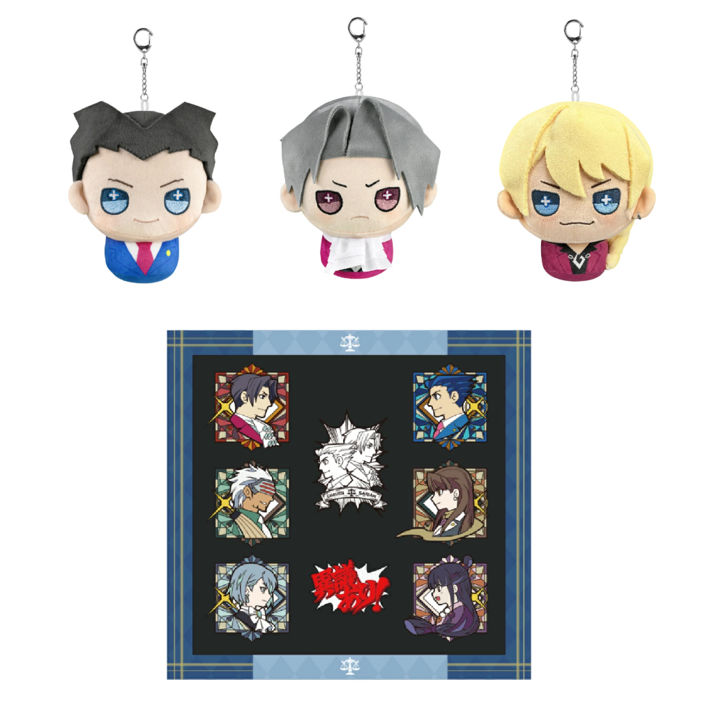 [Direct from Japan] Ace Attorney Key Chain / Pin Badge Set Japan NEW ...
