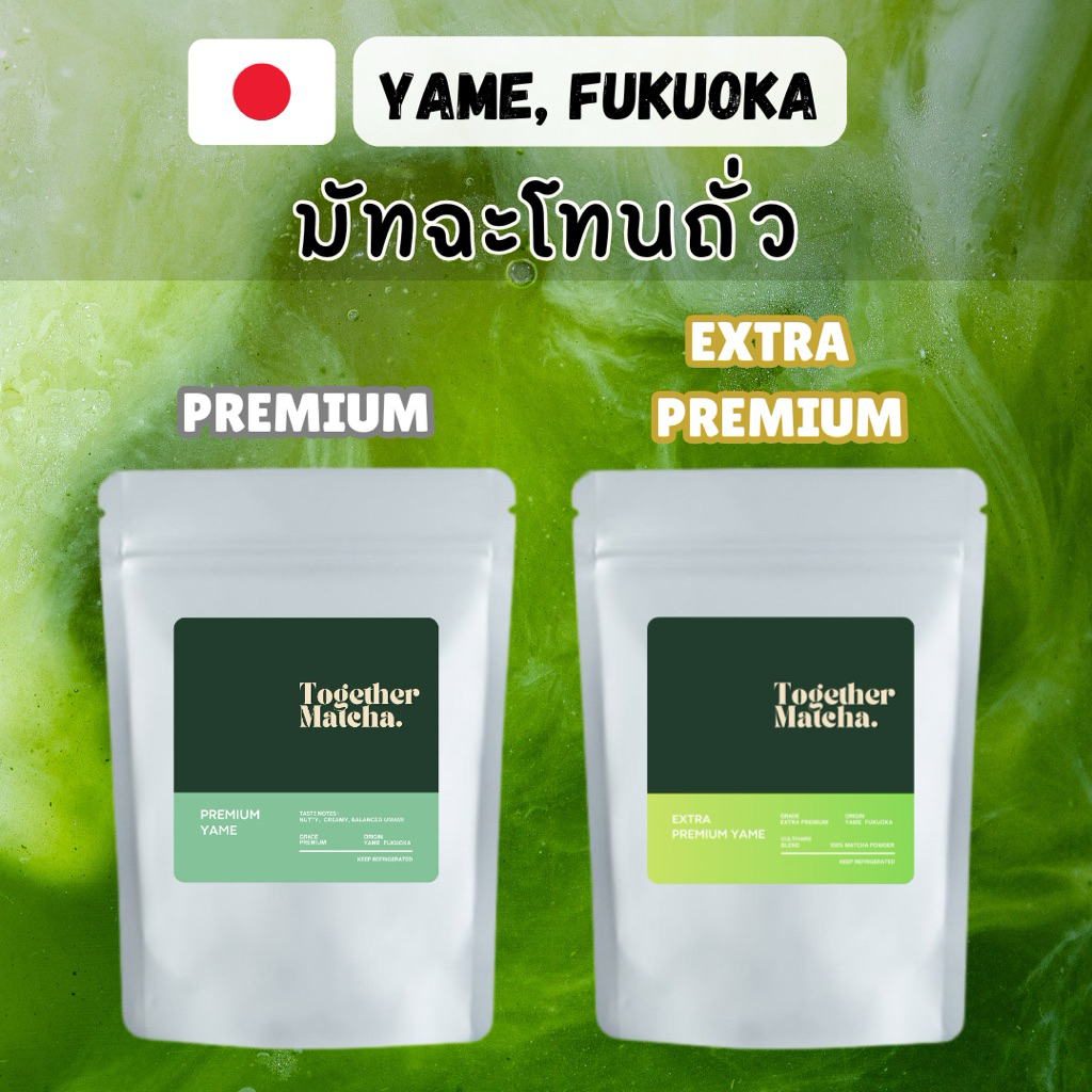 มัทฉะโทนถั่ว YAME MATCHA 🥜 | EXTRA PREMIUM | PREMIUM | มัทฉะจากเมืองยา ...