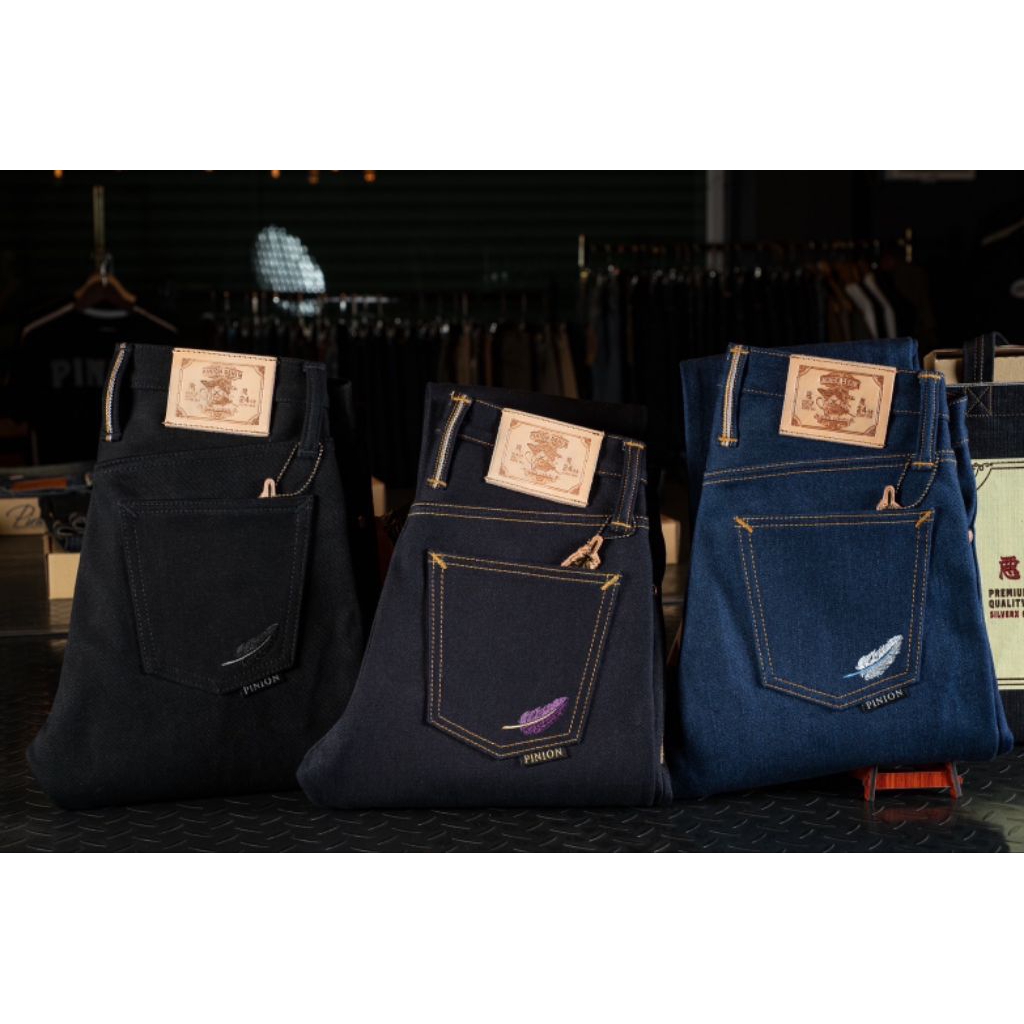Pinion Denim 24oz BY Okayama Denim New 👿อสูร ม่วงมีกะบอกเล็กและกะบอกตรง ...
