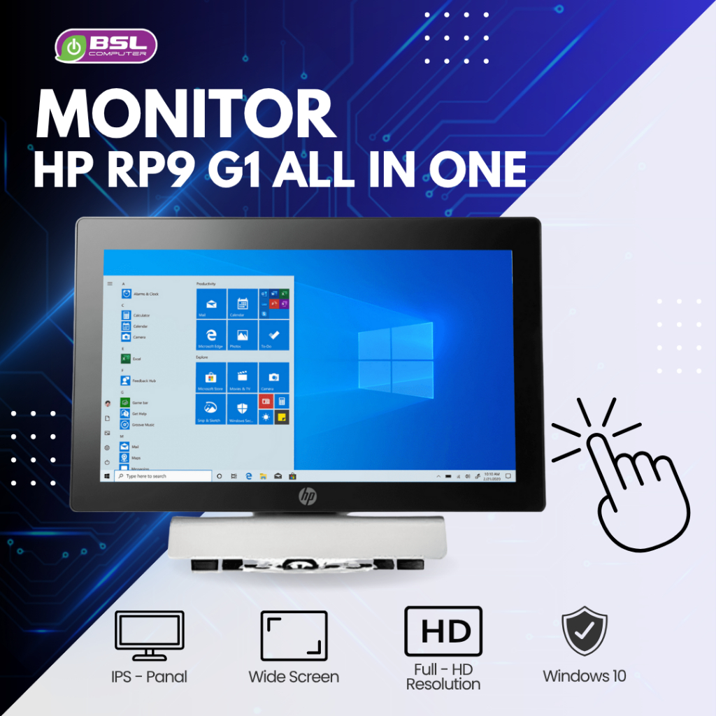 ครบจบในเครื่องเดียว All in one HP RP9 G1 ออลอินวันมือสอง หน้าจอสัมผัส ...