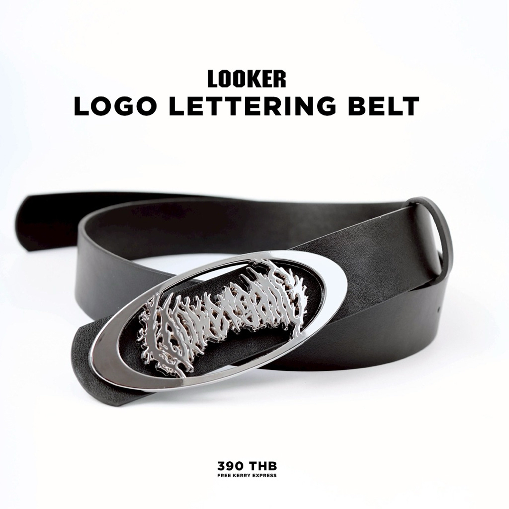 LOOKER - Logo Lettering Belt เข็มขัดลุคเกอร์พร้อมกล่อง | Shopee Thailand