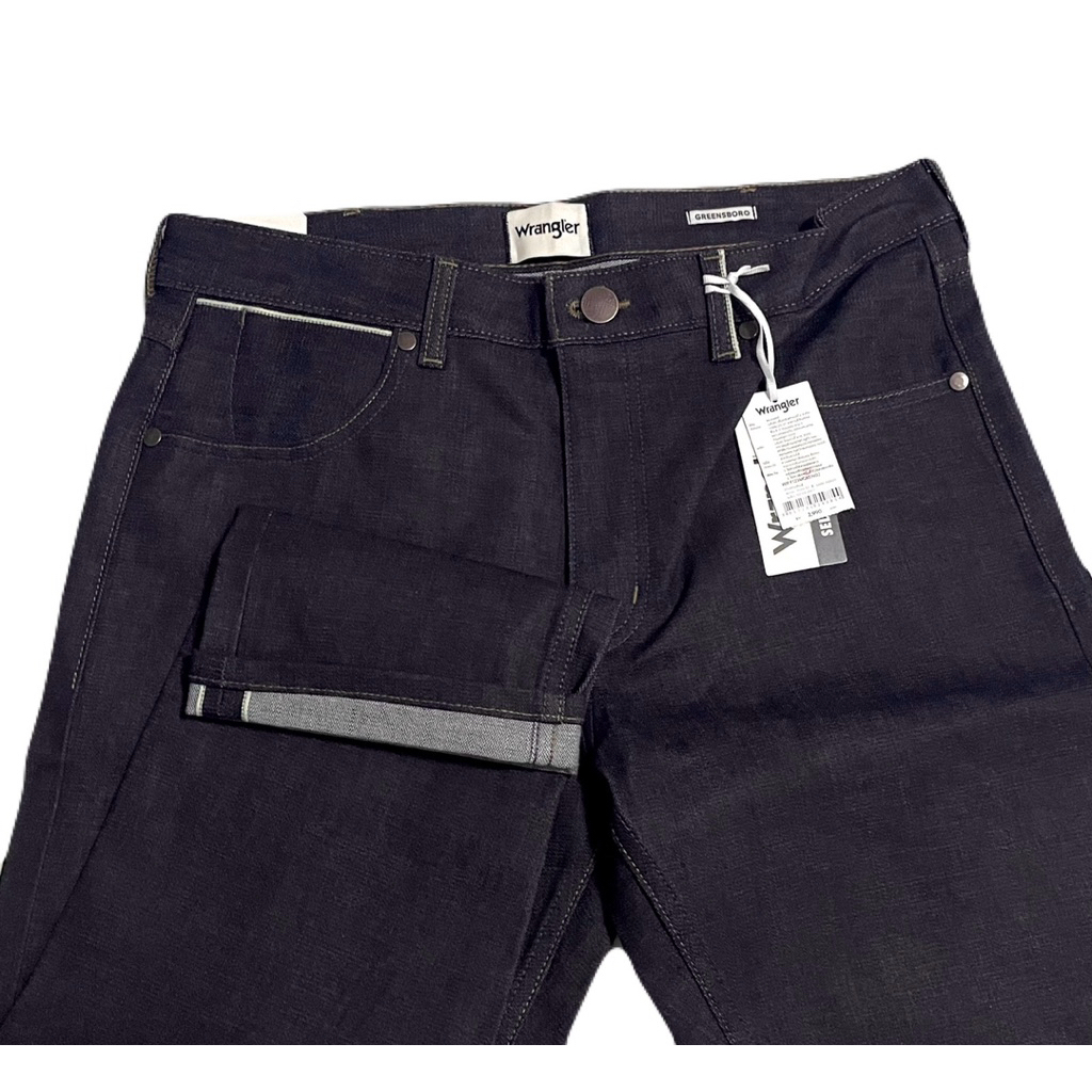 กางเกงยีนส์ Wrangler รุ่น Greensboro ริมน้ำเงิน 15Oz | Shopee Thailand