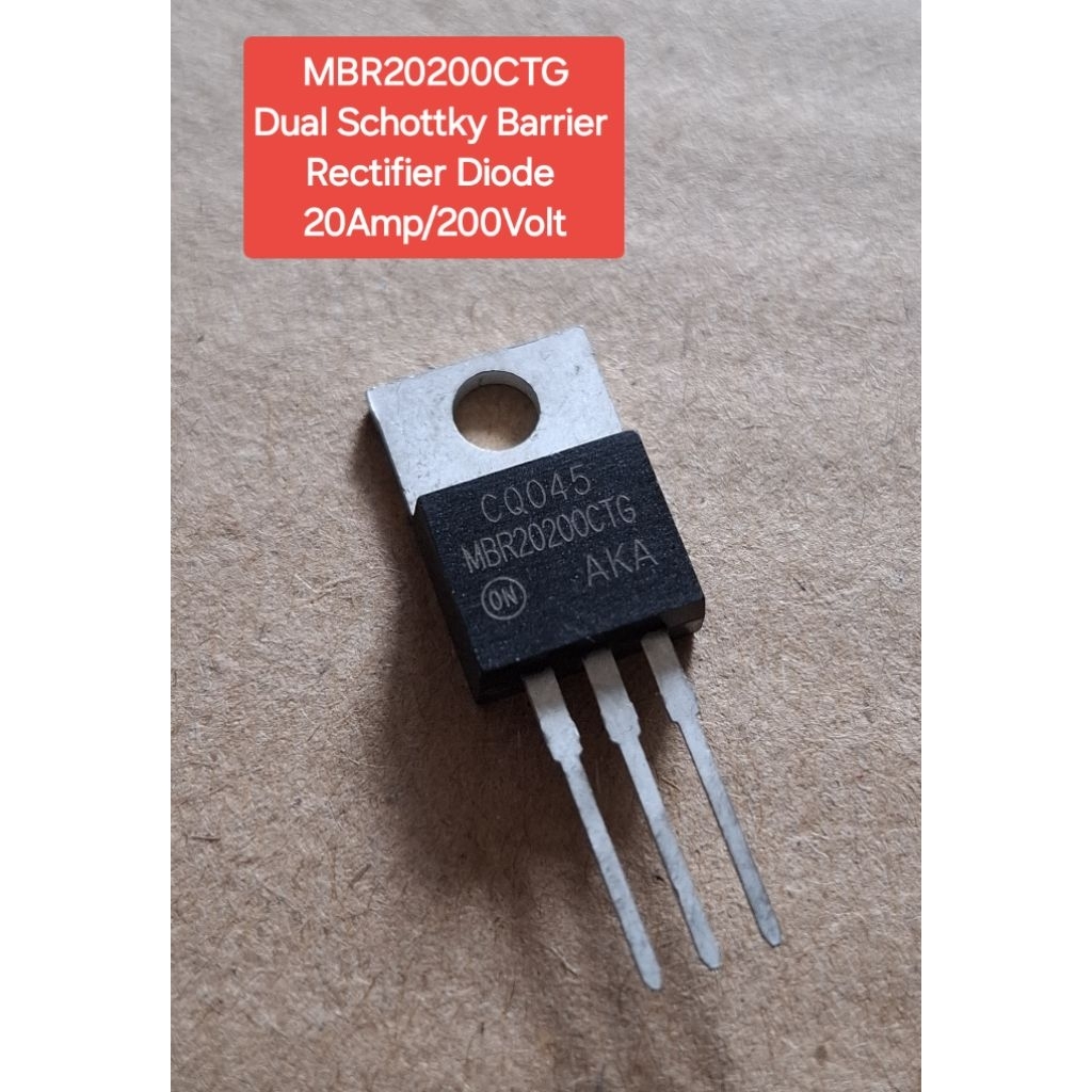 MBR20200CTG Schottky Barrier Rectifier Diode 20Amp/200Volt | Shopee ...