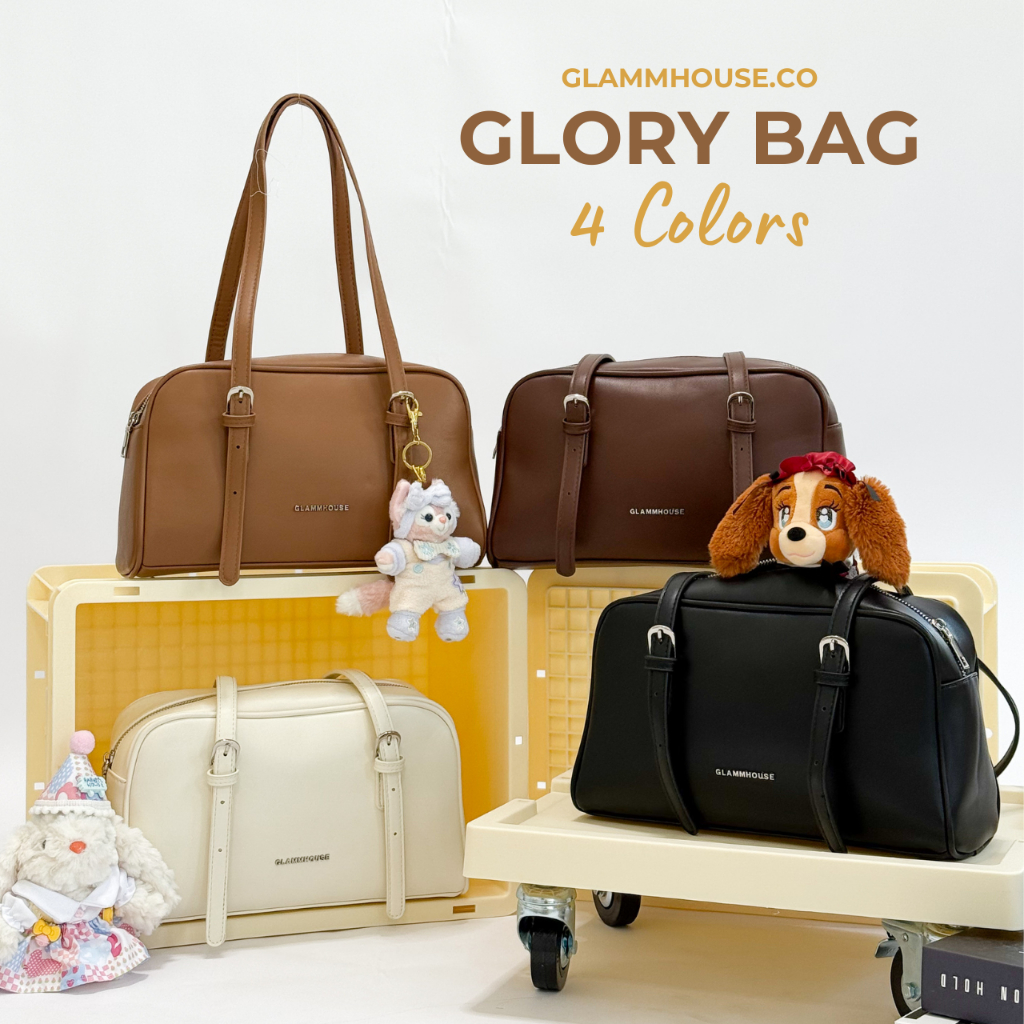 Glammhouse - Glory bag มาพร้อมพวงกุญแจไข่มุกน่ารักๆ กระเป๋าสะพายไหล่ทรง ...