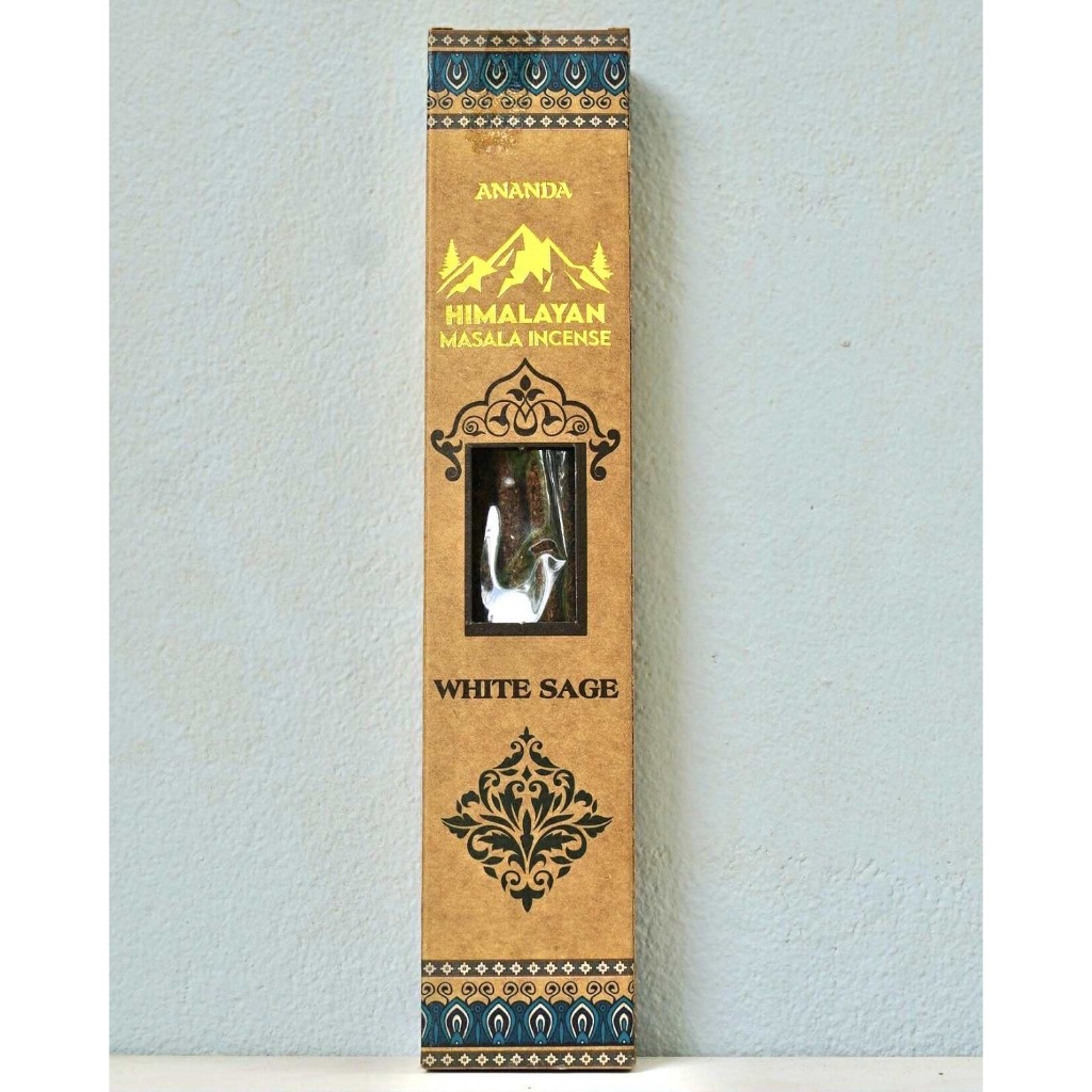 ANANDA l WHITE SAGE HIMALAYAN MASALA INCENSE 10 STICKS ไวท์เสจ ธูปหอมหิมาลายัน มาซาลา (10 แท่ง ...