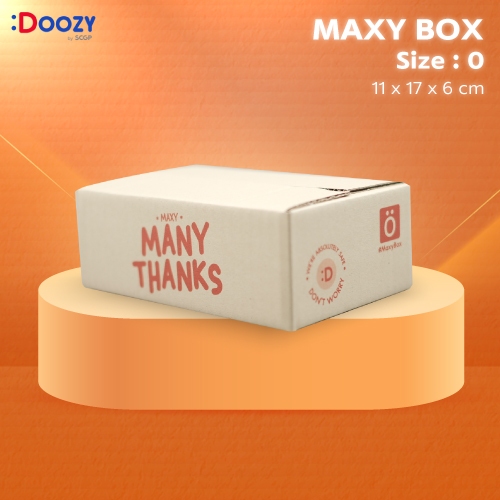 (ซื้อ 3 ฟรี 1)Maxy Box กล่องไปรษณีย์ ขนาด 0 (11x17x6 cm.) แพ็ค 20 ใบ ...