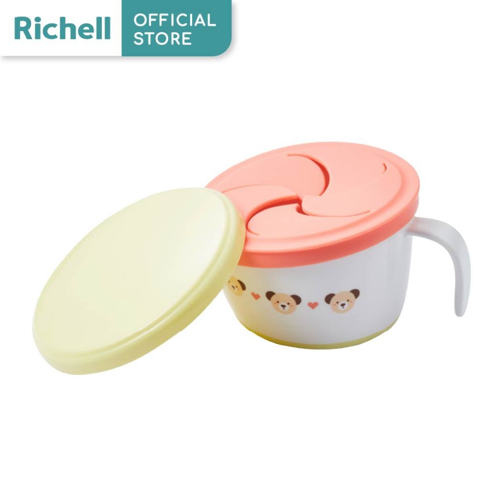 Richell (ริเชลล์) First Weaning Bowl and Spoon Set ชุดถ้วยบดอาหารพร้อมช้อนนิ่ม | Shopee Thailand