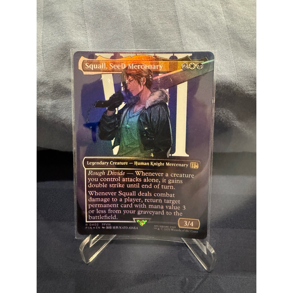 MTG Final Fantasy Variants Foil: Squall, SeeD Mercenary (0402 - Borderless) | Shopee Thailand