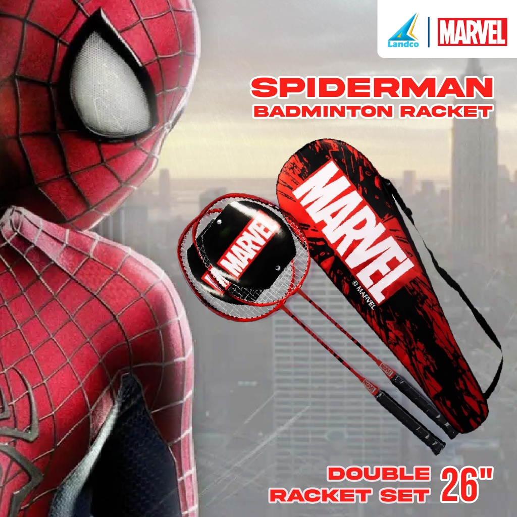 MARVEL มาร์เวล ไม้แบดมินตัน BADMINTON RACKET SPIDERMAN + BAG (890 ...