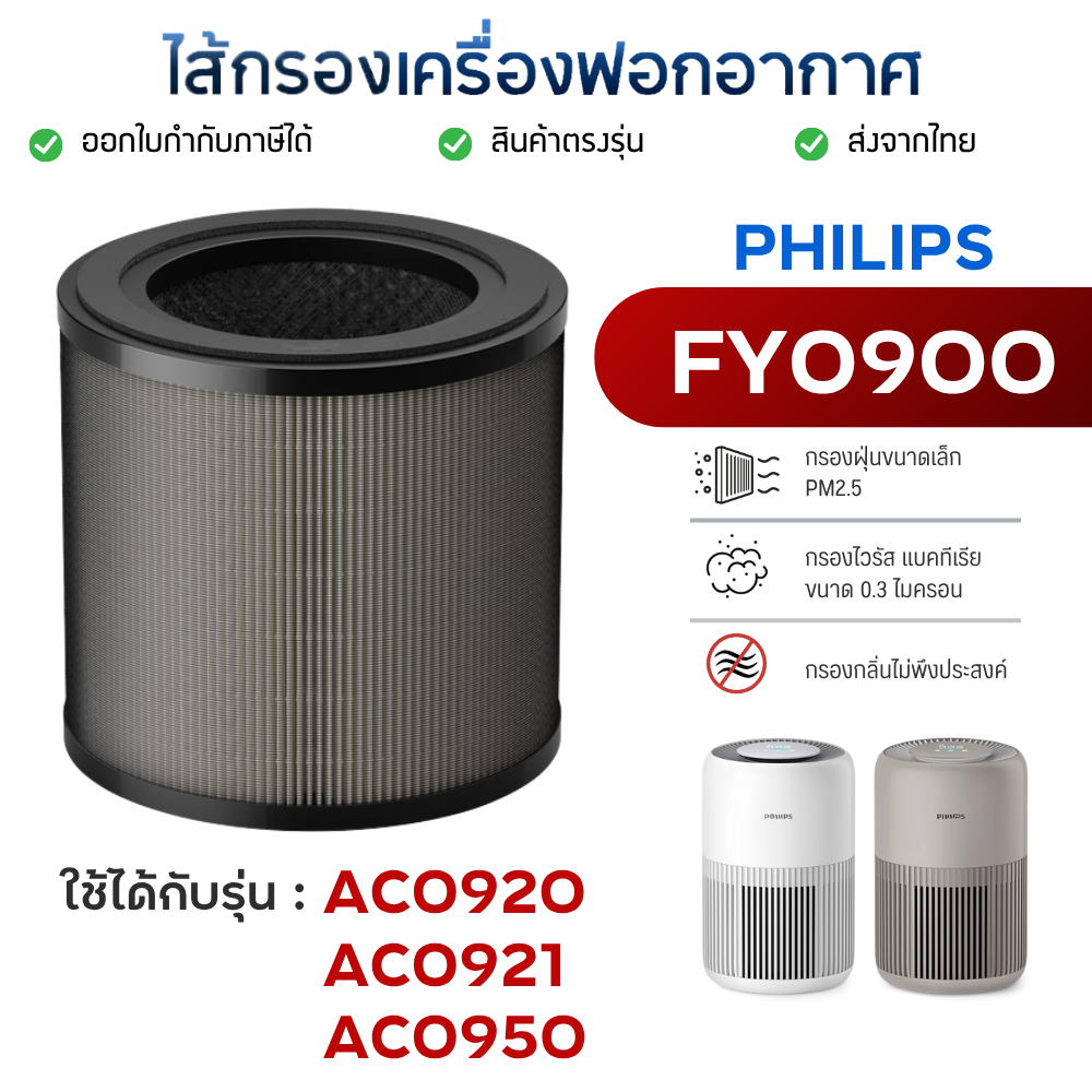 ไส้กรองฟอกอากาศ Philips AC0920 AC0921 AC0950 AC0951 HEPA Filter FY0900 ...