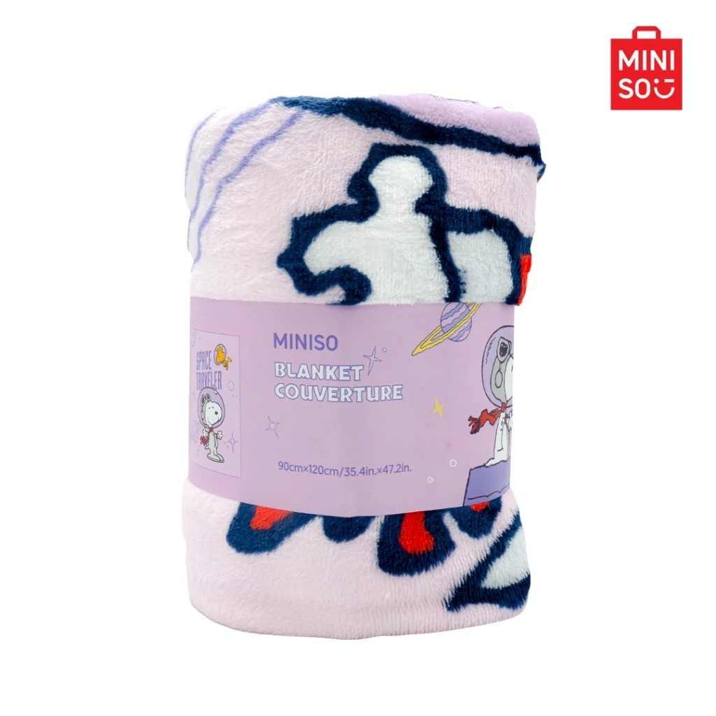 MINISO ผ้าคลุม ผ้าห่มพิมพ์ลาย Snoopy the Little Space Explorer Collection | Shopee Thailand