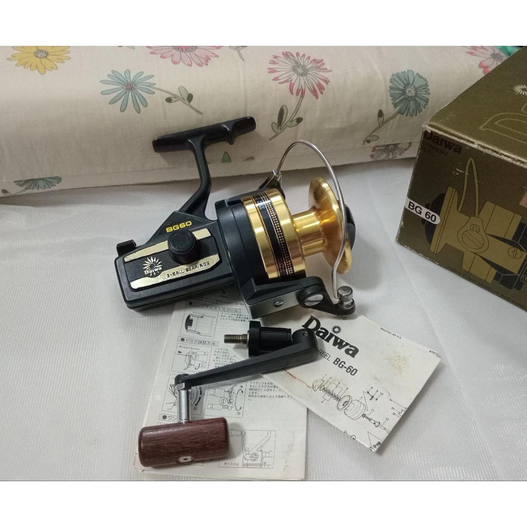 รอก Daiwa BG60 Japan ขอบร่อง พร้อมกล่องคู่มือเดิมๆ รอกสปินนิ่ง BG60 มือ ...