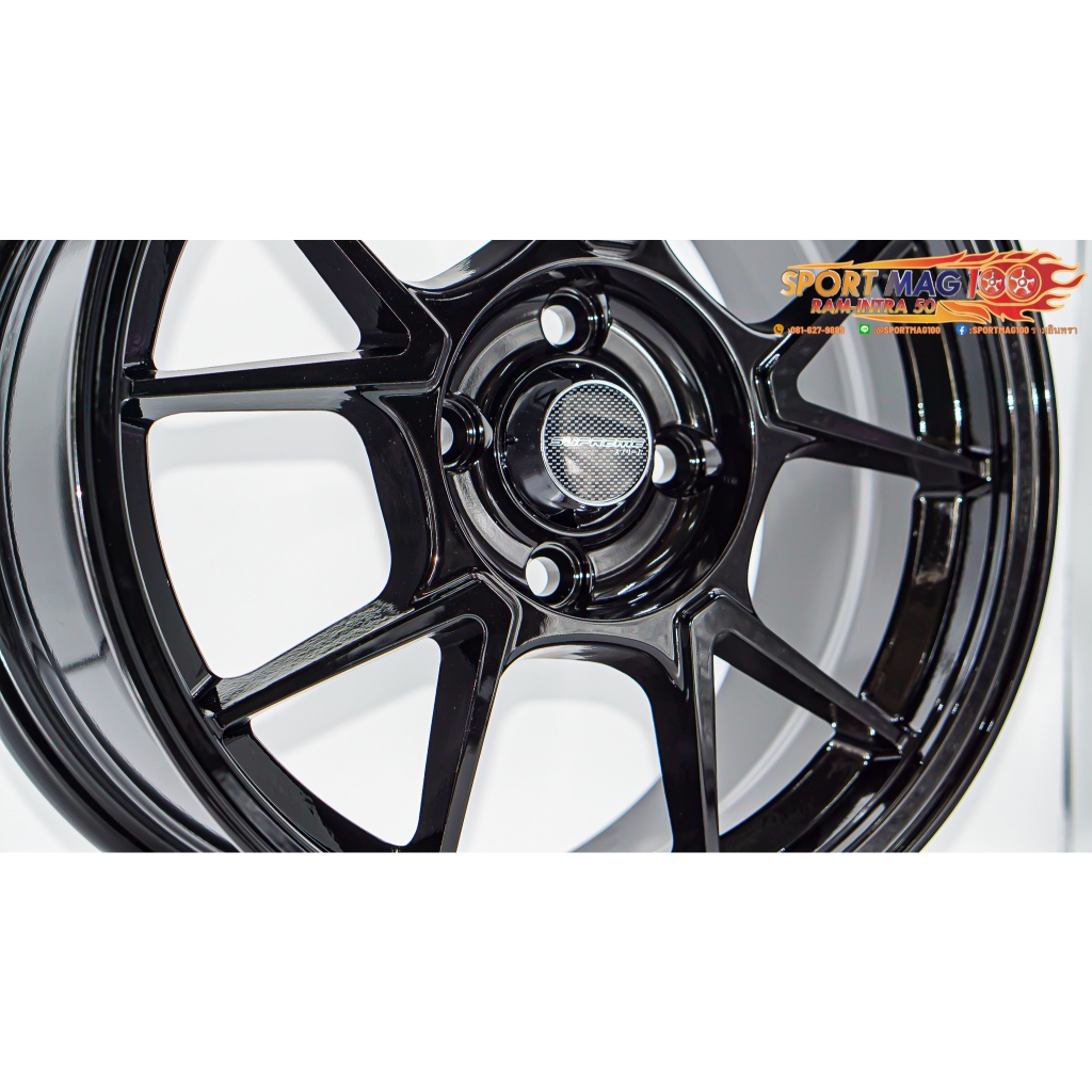 ล้อแม็กใหม่ TC005 ขอบ15นิ้ว กว้าง7นิ้ว 4รู100 ET35 สีดำแวว (ราคา4วง ...