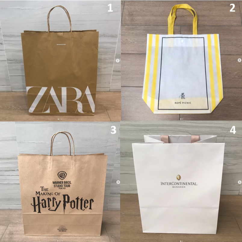ถุง ถุงกระดาษ จาก ZARA และ ถุงผ้า ROPE PICNIC , แบรนด์ WARNER BROD. x ...