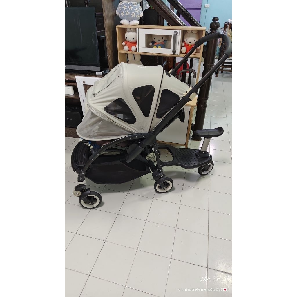 รถเข็น แบรนด์ Bugaboo Bee3 🩶มาพร้อมพ่วงหลังสำหรับพี่น้อง🩶 | Shopee Thailand