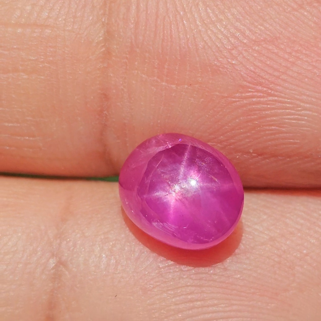 พลอย ทับทิม สตาร์ แซฟไฟร์ Ruby Star Sapphire 4.05 กะรัต (Cts.) ดิบ ...