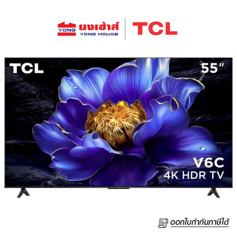 TCL TV รุ่น 55V6C ทีวี ขนาด 55 นิ้ว 4K UHD Google TV HVA Panel Dolby ...