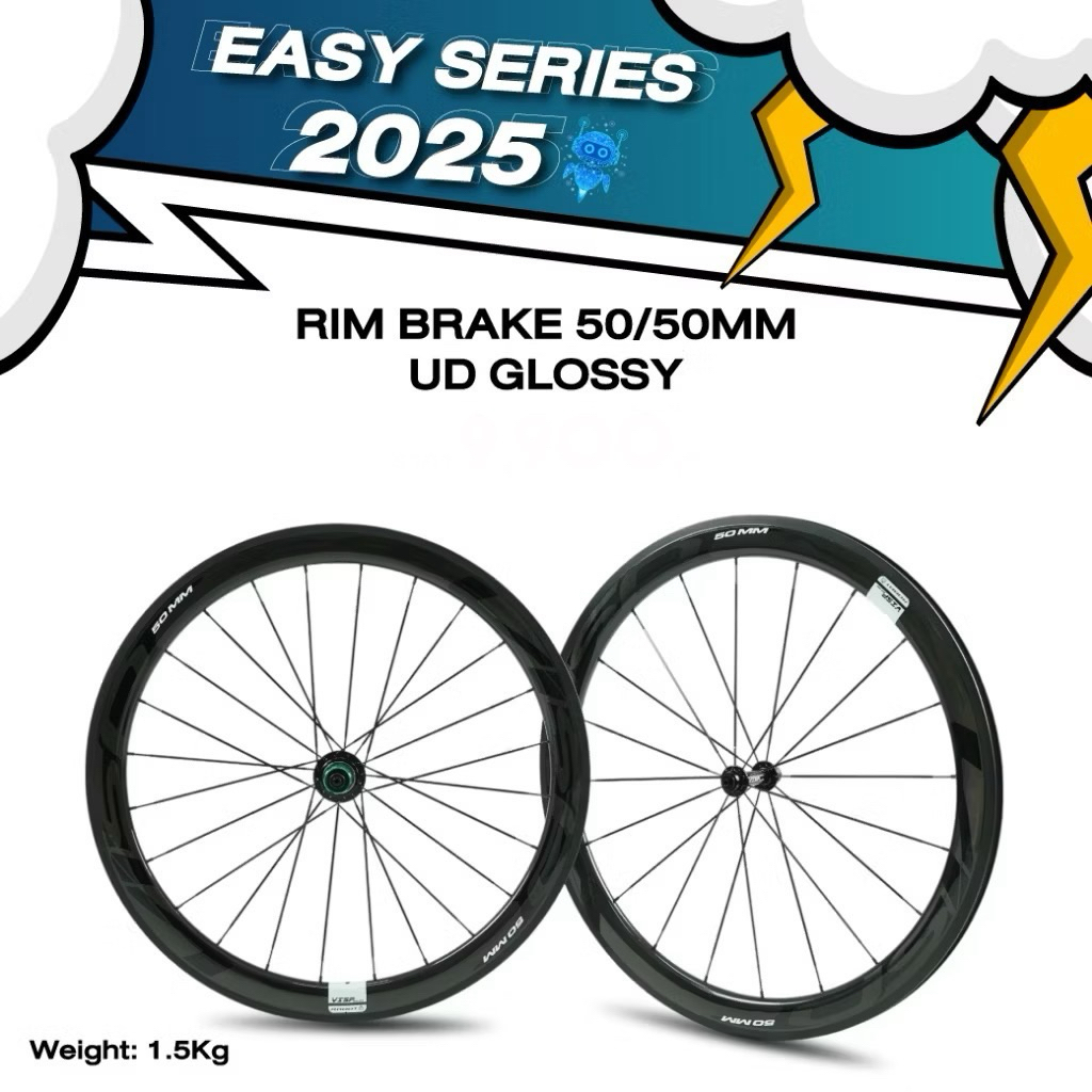 NEW 2025 ล้อเสือหมอบคาร์บอน VISP รุ่น Easy Series Rim Brake ริมเบรค ขอบ ...