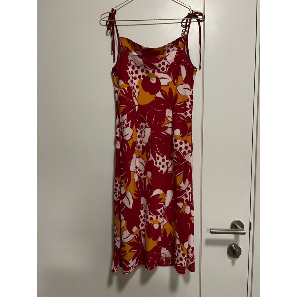 เดรสลายสีแดงไปทะเล Jayro size m | Shopee Thailand