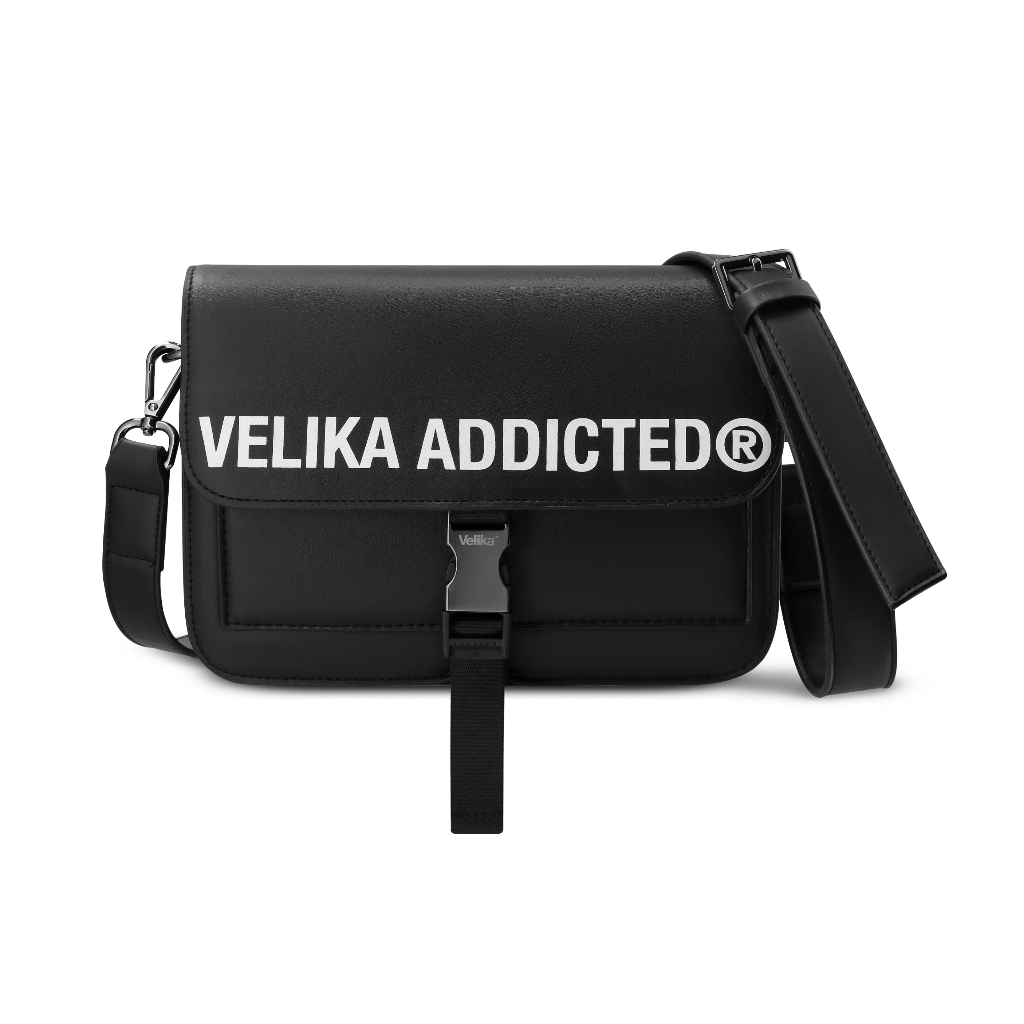 กระเป๋าหนัง Velika Logo Leather Shoulder Bag | Shopee Thailand
