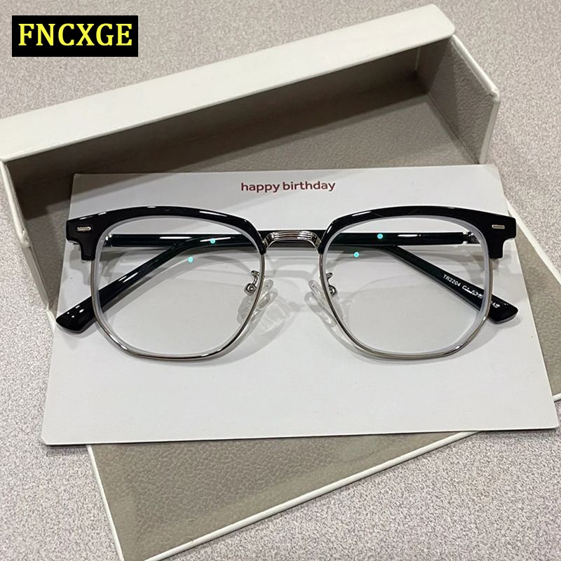 FNCXGE แว่นกรองแสง สายตาสั้น เลนส์BlueBlock กรองแสงสีฟ้าจากคอมมือถือ สำหรับผู้ชายผู้หญิง(สายตา ...
