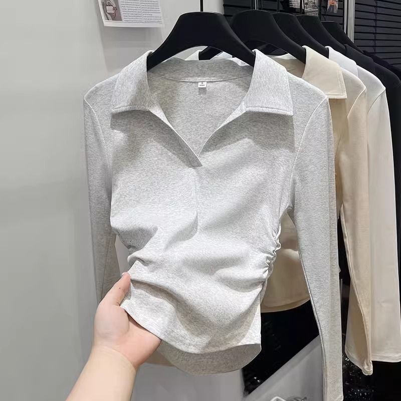 Y6Y -เสื้อโปโลคอวีแฟชั่นเกาหลีใหม่ 2025 เสื้อโปโลคอวีทรงสลิมฟิตสำหรับ ...