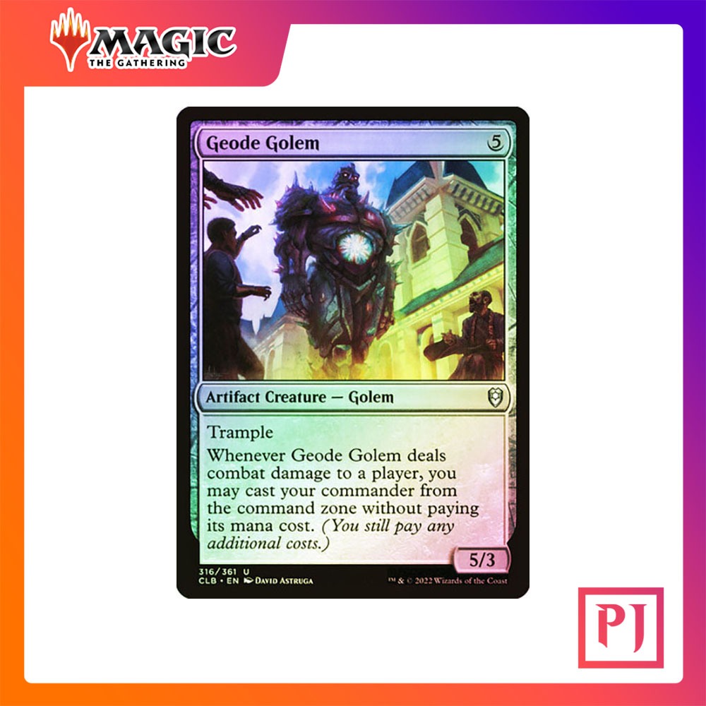 [MTG] Geode Golem [CLB] [ARTIFACT] [UNCOM] [FOIL] [ENG] (การ์ดเมจิค ...