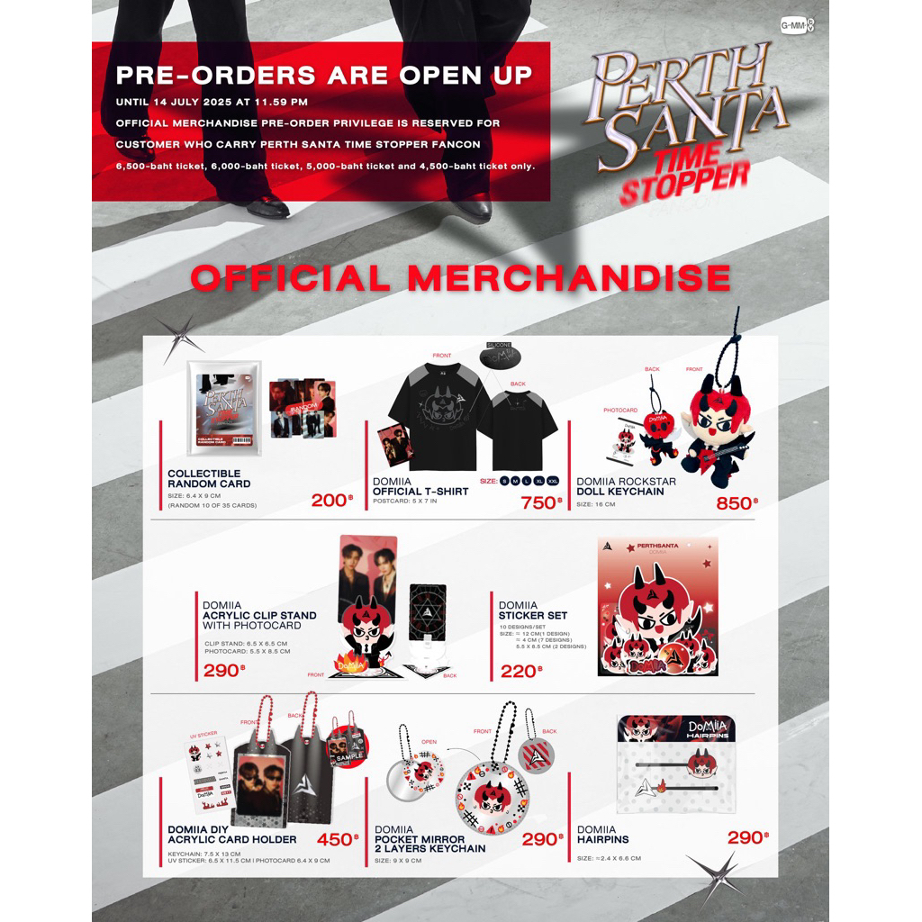 พร้อมส่ง ของหน้าคอน GMMTV PERTH SANTA TIME STOPPER FANCON | Shopee Thailand