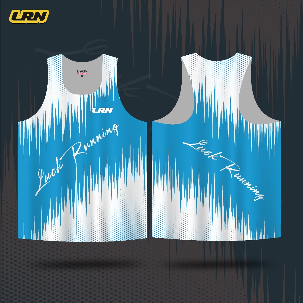 เสื้อวิ่งพิมพ์ลาย LRN ผ้า Air Flow Plus สำหรับวิ่งมาราธอน (AP01-01 ...