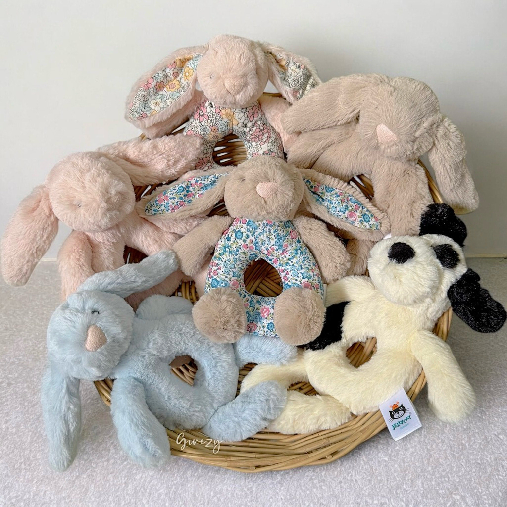🐰Jellycat Ring Rattle เจลลี่แคท หัดจับ เขย่ากรุ๊งกริ๊ง ของเล่นเสริม ...