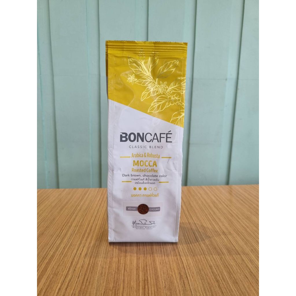 Boncafe กาแฟคั่วบด บอนกาแฟ มอคค่า คลาสสิค 250 กรัม (ชนิดบด) GROUND อราบ ...