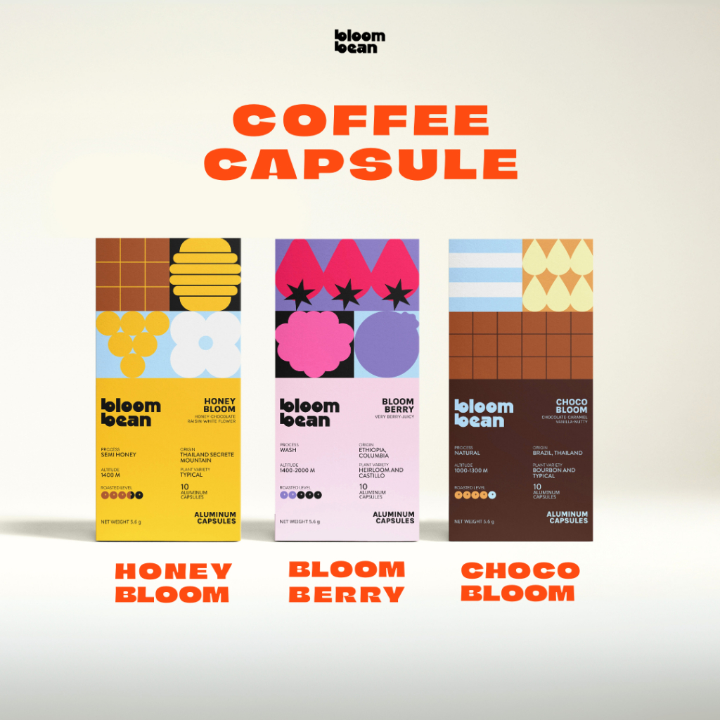 กาแฟแคปซูล Bloom Bean ถัวยอลูมิเนียม ใช้กับเครื่องชงทุกยี่ห้อที่ใช้แคปซูลขนาดเล็ก Nespresso ...
