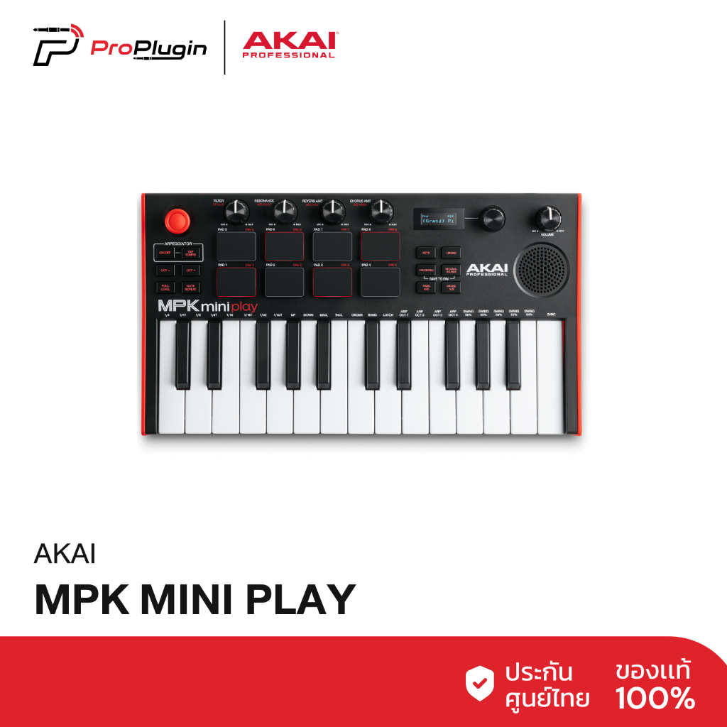 AKAI MPK MINIPLAY MK3 สุดยอด Keybord/Controller 25 คีย์ เป็น MIDI แบบ2in1 Stand Alone (ProPlugin ...