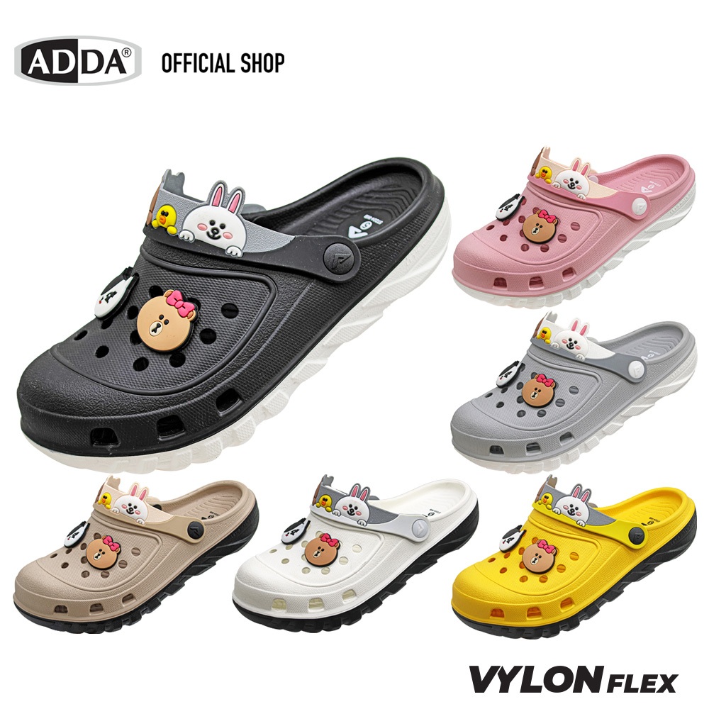 ADDA 2density รองเท้าแตะ รองเท้าลำลอง สำหรับผู้หญิง แบบสวมหัวโต Line ...