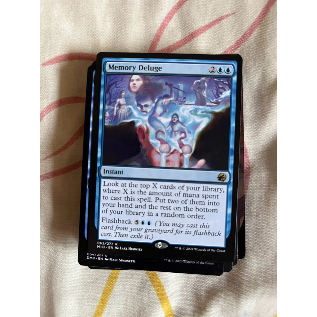 การ์ด MTG Memory Deluge Blue Magic the Gathering EDH รุ่น MID สภาพ Ex ...