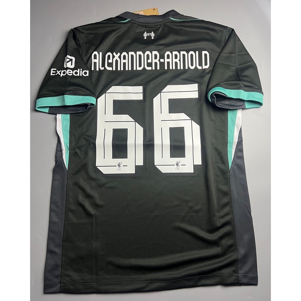 Sale เสื้อบอล AAA แฟนบอล 2024-25 ลิเว่อพูล เยือน สีดำ 66 ALEXANDER ...