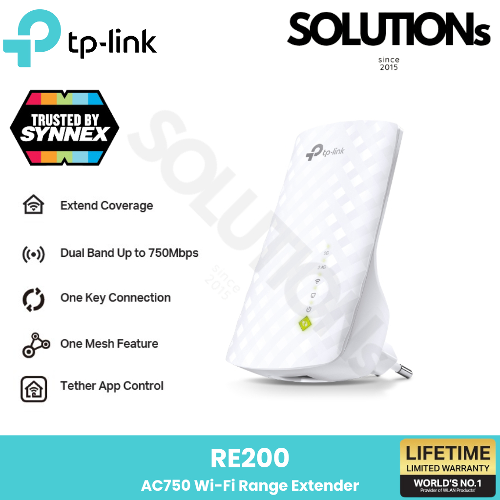 TP-Link RE200 AC750 Repeater⚡️อุปกรณ์ขยายสัญญาณไวไฟ⚡️ WiFi (Wi-Fi Range ...