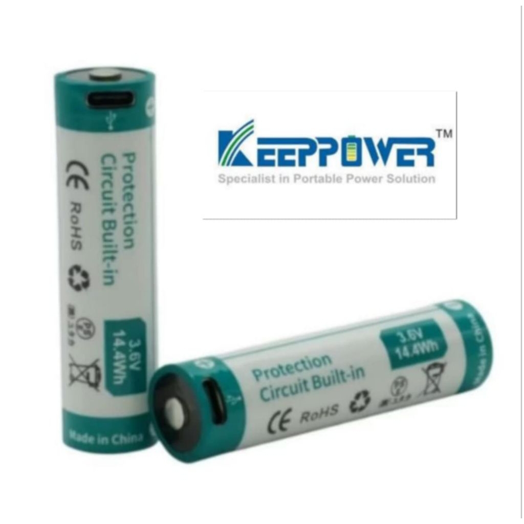 Keeppower 18650 4000mAh ชาร์จ USB Type C | Shopee Thailand