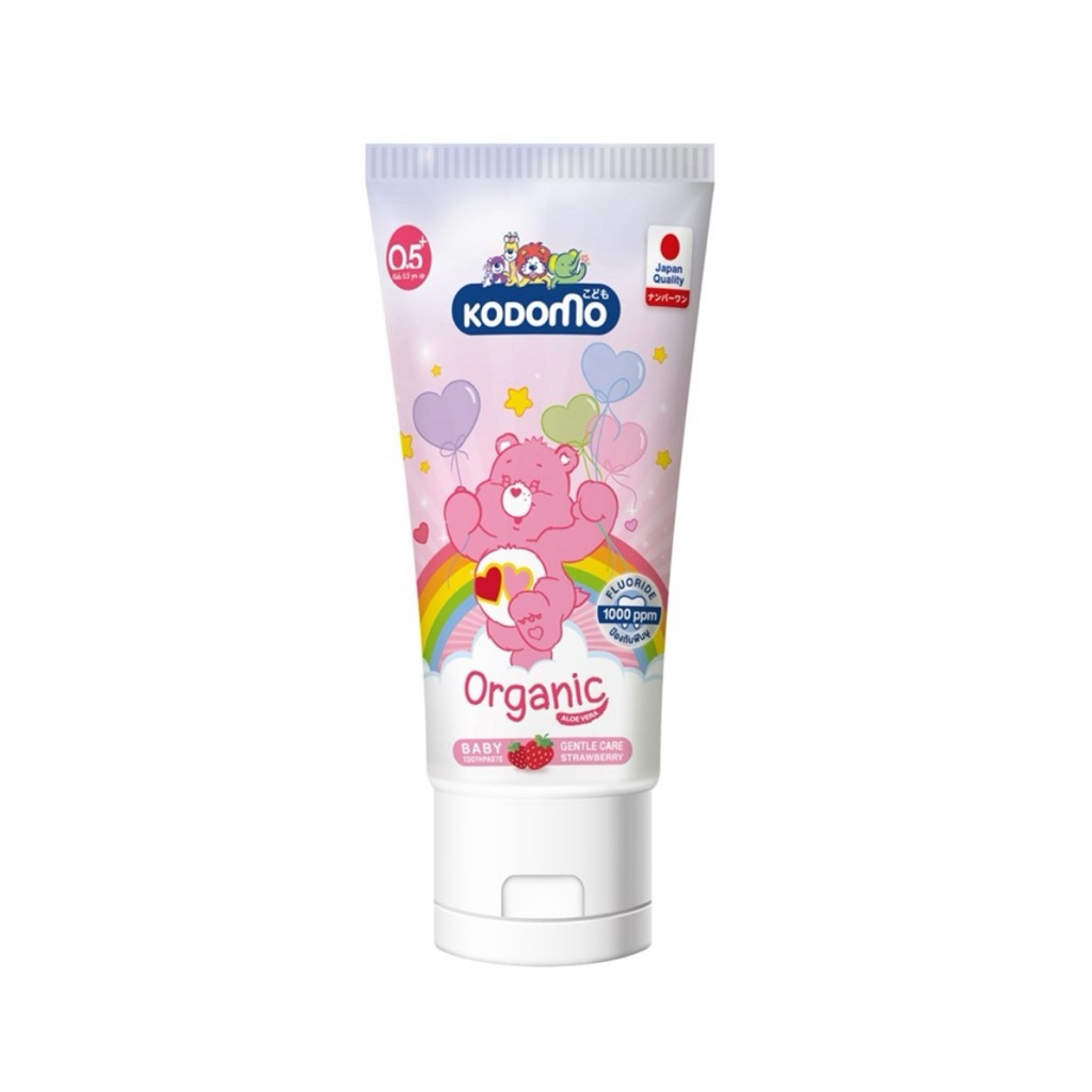 KODOMO ORGANIC STRAWBERRY TOOTHPASTE 40g. ยาสีฟันโคโดโมะแคร์แบร์ ...