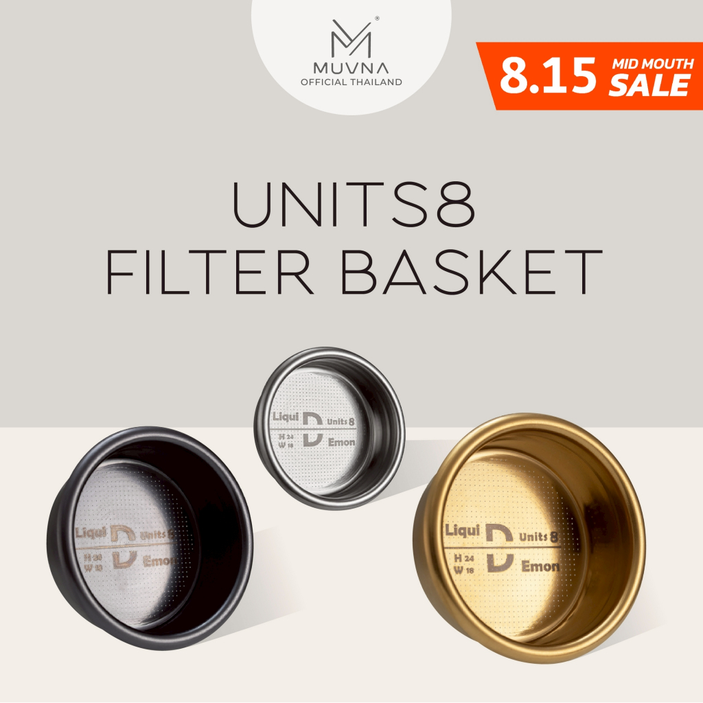 ตะแกรง Units8 Demon 58.5mm(MUVNA) Filter Basket ตะแกรงสแตนเลส อะไหล่เครื่องชงกาแฟ ตะแกรงชงชา ...