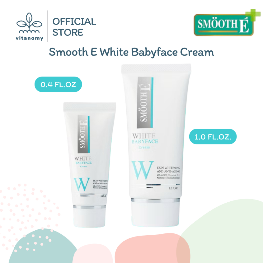 Smooth E White Babyface Cream สมูทอี ไวท์ เบบี้เฟส ครีม | ขนาด 0.4,1 OZ ...