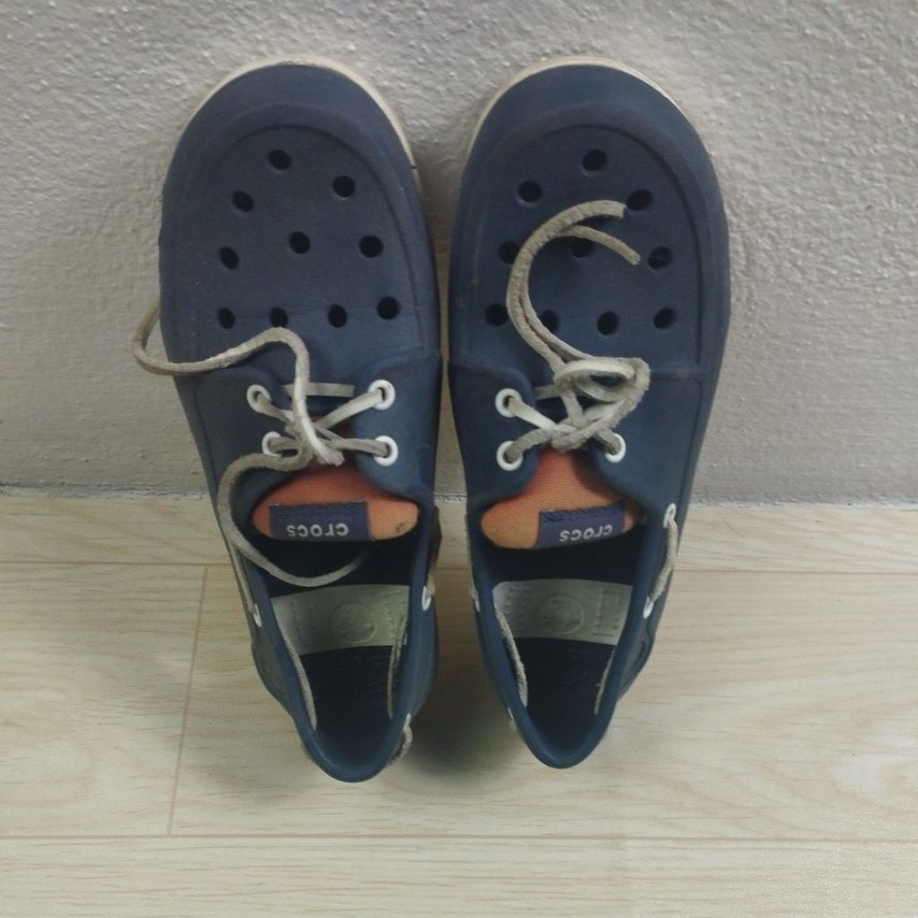 รองเท้าเด็กผู้ชาย Crocs Boat Shoesของแท้ ใครหารองเท้าผ้าใบยางใส่หน้าฝน ...